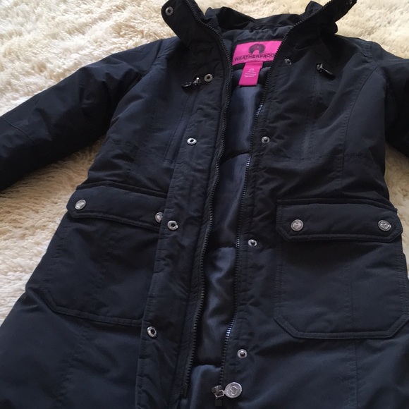 Jackets & Coats | Girls Waterproof Black Jacket Medium Size 112 | Poshmark
